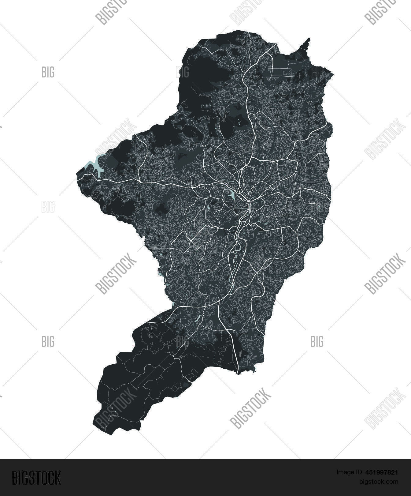 Yaounde Vector Map. Vector & Photo (Free Trial) | Bigstock