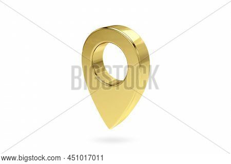 Gold Map Pointer 3d Image & Photo (Free Trial) | Bigstock