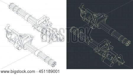 Minigun Isometric Vector & Photo (Free Trial) | Bigstock