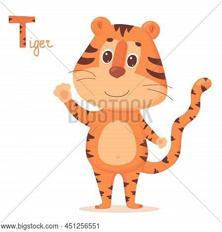 Tiger Letter T.animal Vector & Photo (Free Trial) | Bigstock