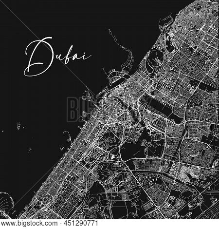 Dubai Vector Map. Vector & Photo (Free Trial) | Bigstock