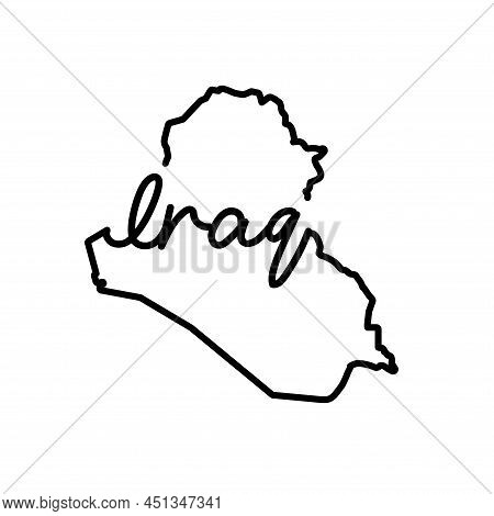 Iraq Outline Map Vector & Photo (Free Trial) | Bigstock