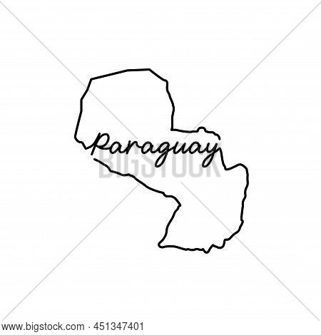 Paraguay Outline Map Vector & Photo (Free Trial) | Bigstock