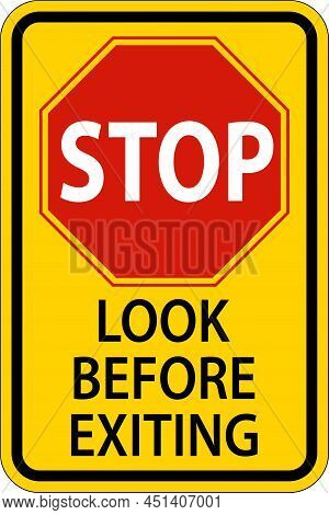 Stop Look Before Vector & Photo (Free Trial) | Bigstock