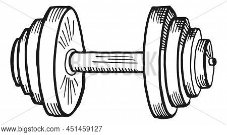 Barbell Sketch. Hand Vector & Photo (Free Trial) | Bigstock