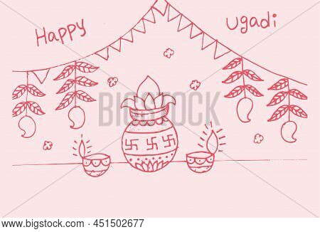 Sketch Ugadi Gudi Image & Photo (Free Trial) | Bigstock