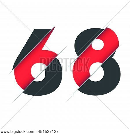 68 6 8 Number Logo Vector & Photo (Free Trial) | Bigstock