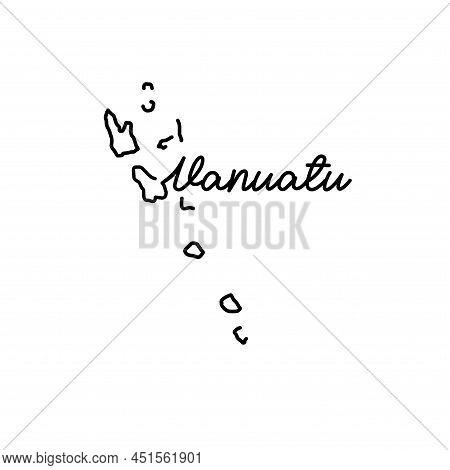 Vanuatu Outline Map Vector & Photo (Free Trial) | Bigstock