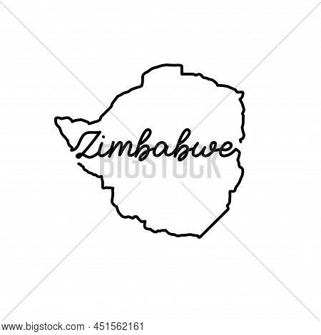 Zimbabwe Outline Map Vector & Photo (Free Trial) | Bigstock