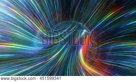 Spacetime Scifi Digital Arts Concept Distortion Warp On Space Bended ...