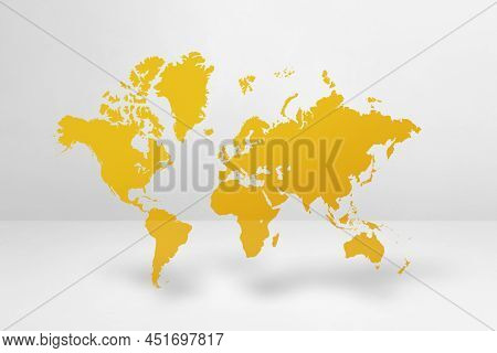 Yellow World Map Image & Photo (Free Trial) | Bigstock