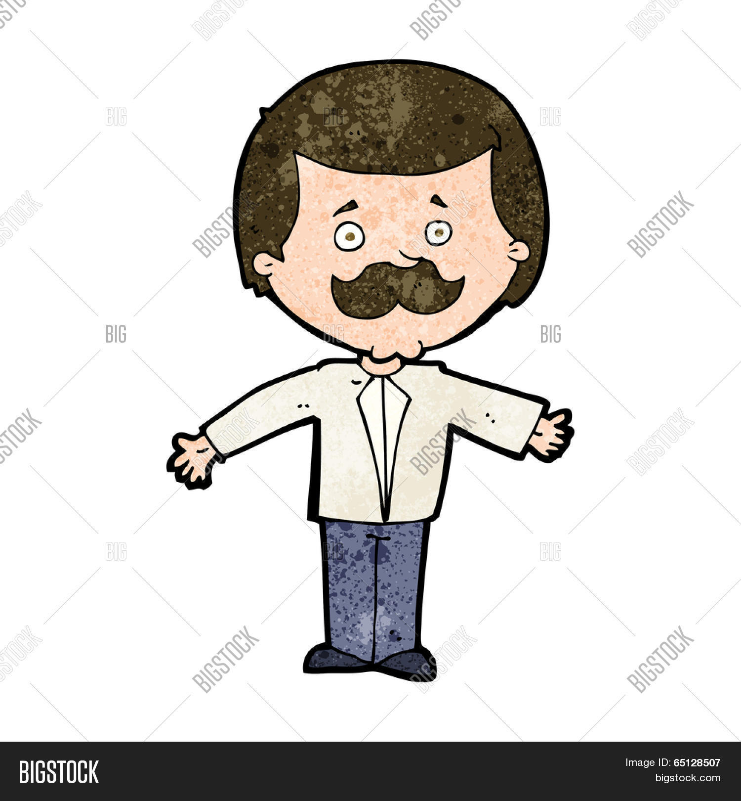 Cartoon Mustache Man Image & Photo (Free Trial) | Bigstock