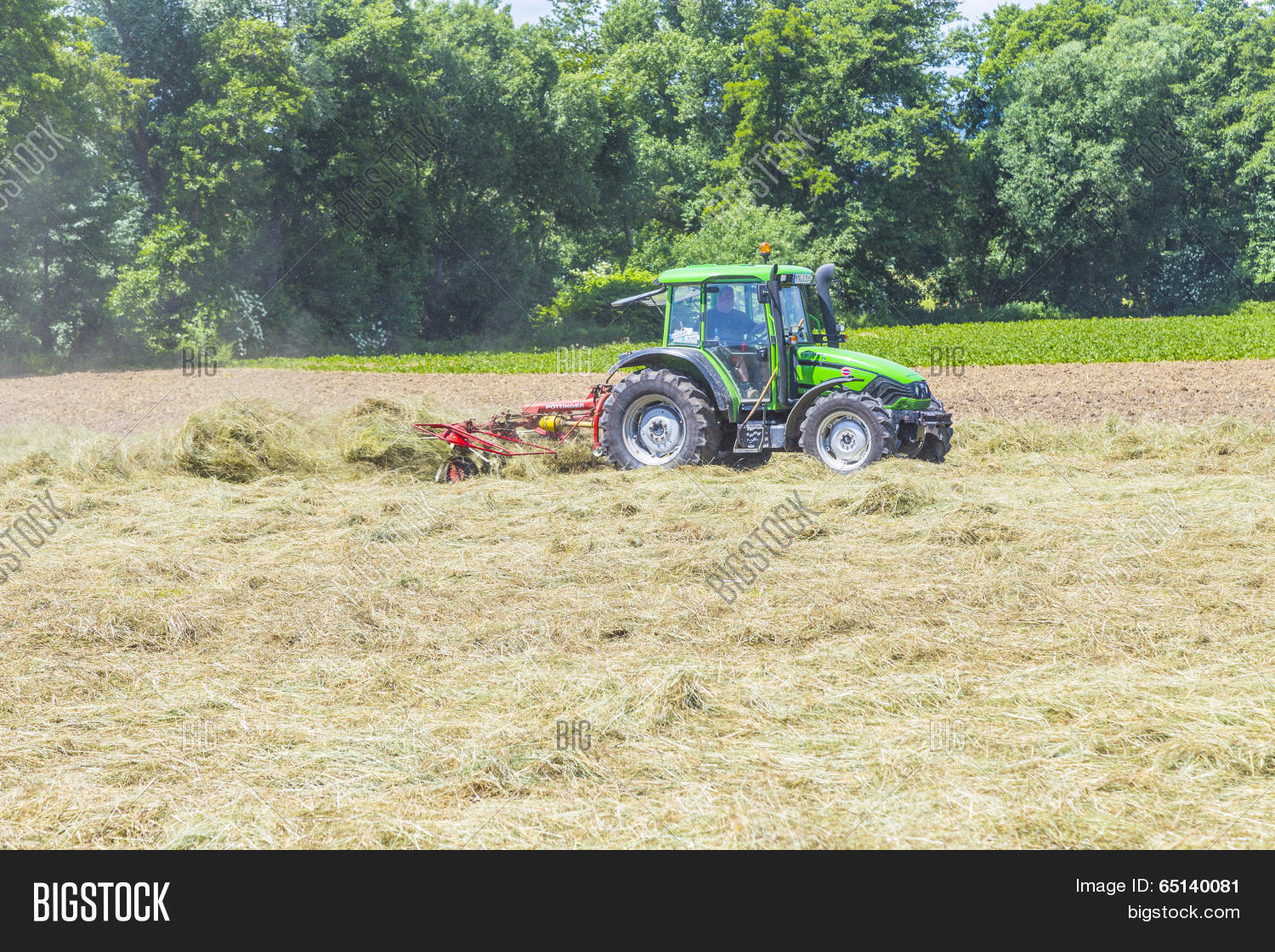 Tractor Meadow Making Image & Photo (Free Trial) | Bigstock