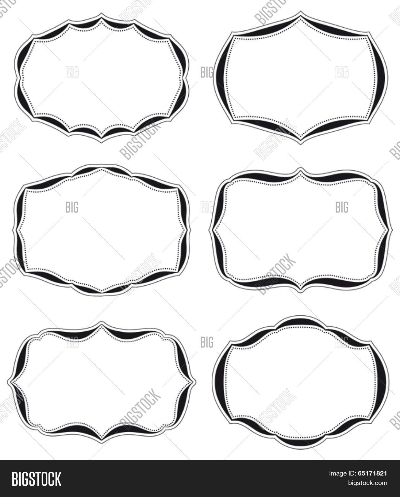 Set Six Blank Vintage Vector & Photo (Free Trial) | Bigstock