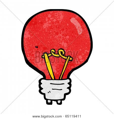 Cartoon Red Light Bulb Image & Photo (Free Trial) | Bigstock