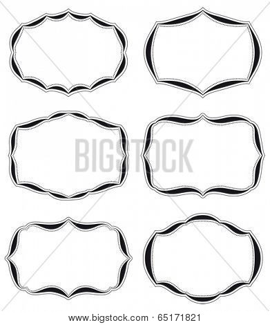 Set Six Blank Vintage Vector & Photo (Free Trial) | Bigstock