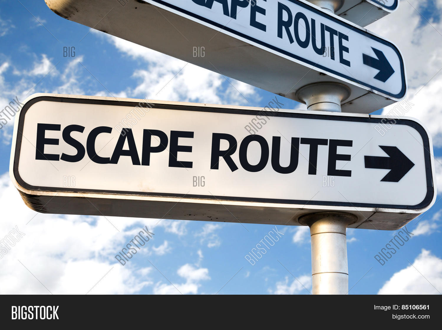 Escape Route Direction Image & Photo (Free Trial) | Bigstock
