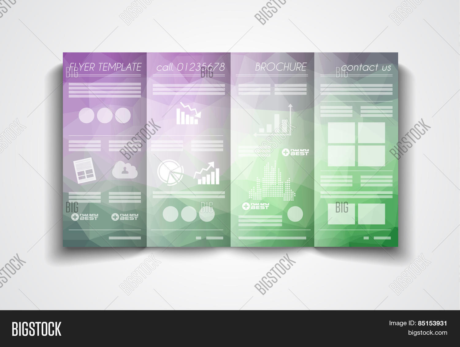 Vector Tri Fold Vector & Photo (Free Trial) | Bigstock