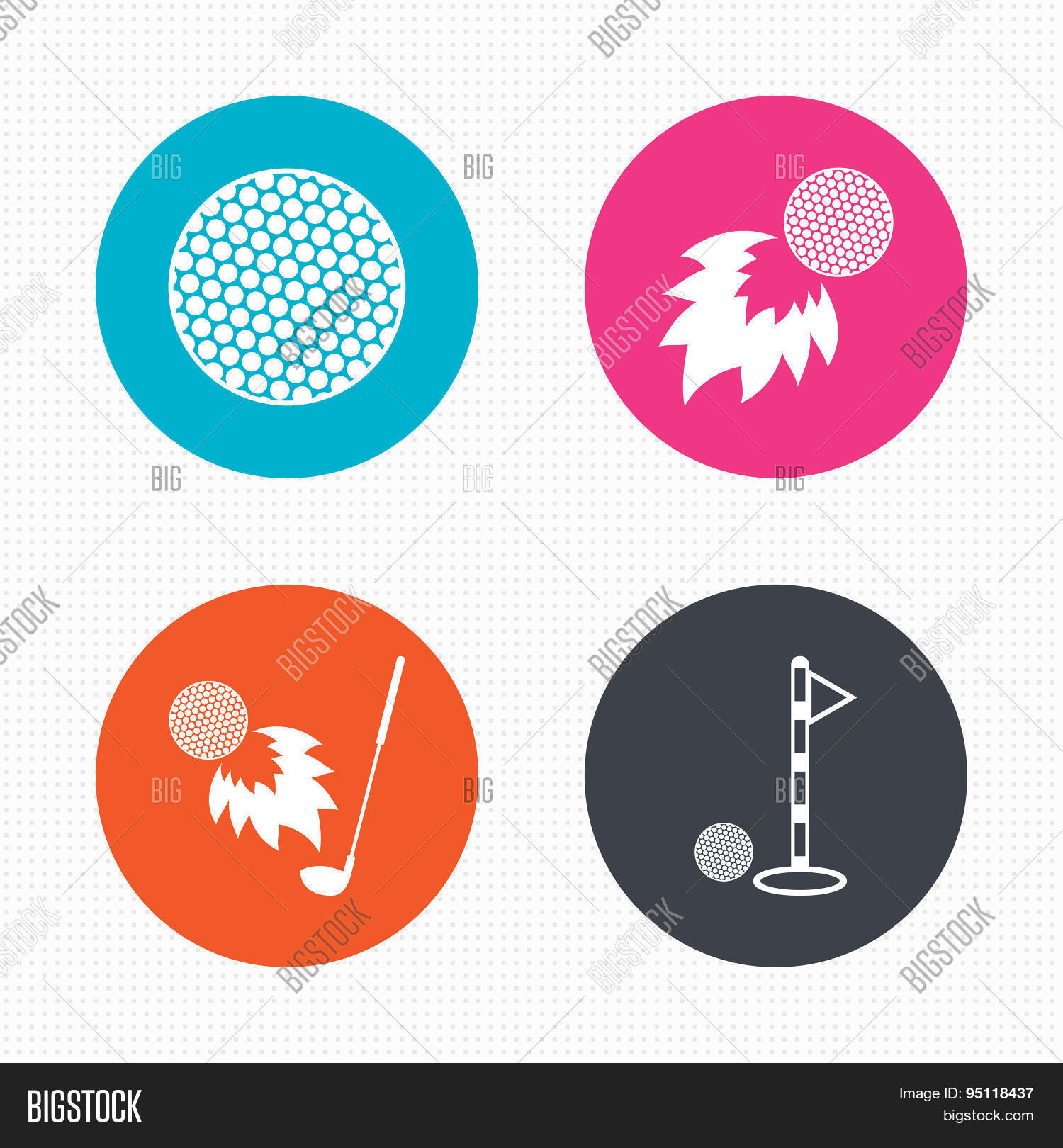 Golf Ball Icons. Vector & Photo (Free Trial) | Bigstock