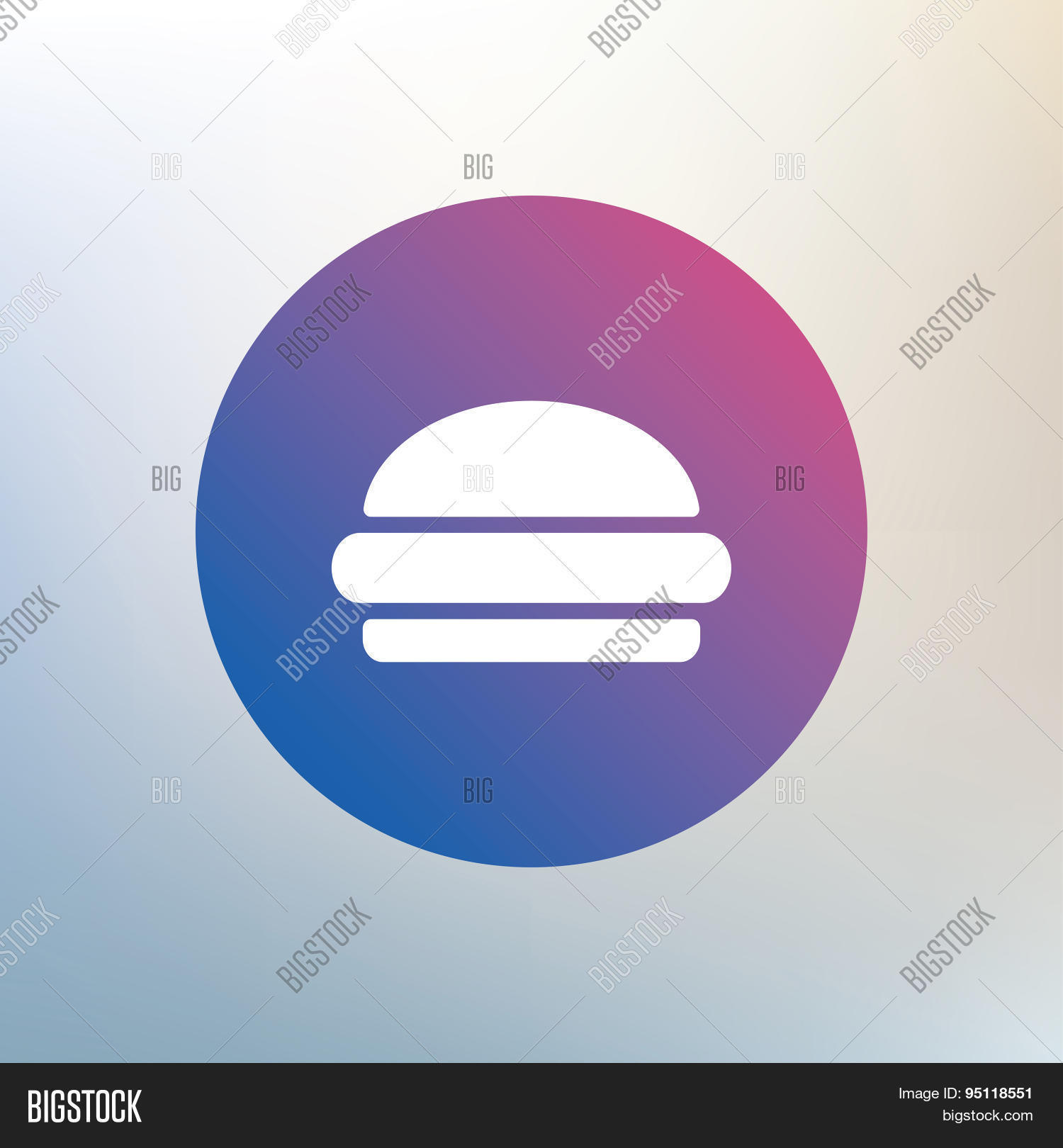 Hamburger Sign Icon. Vector & Photo (Free Trial) | Bigstock