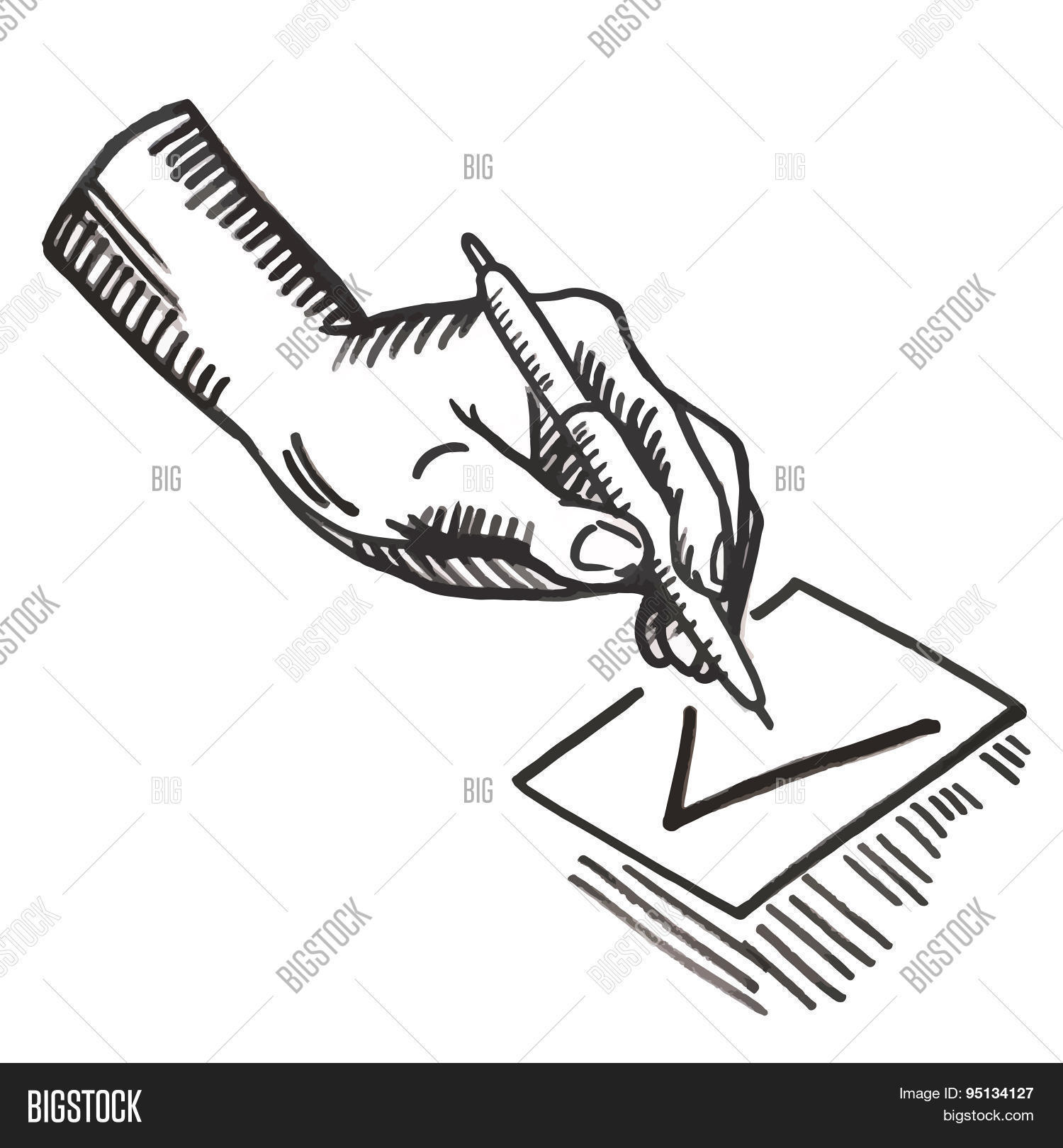Hand Pen Check Boxes Vector & Photo (Free Trial) | Bigstock