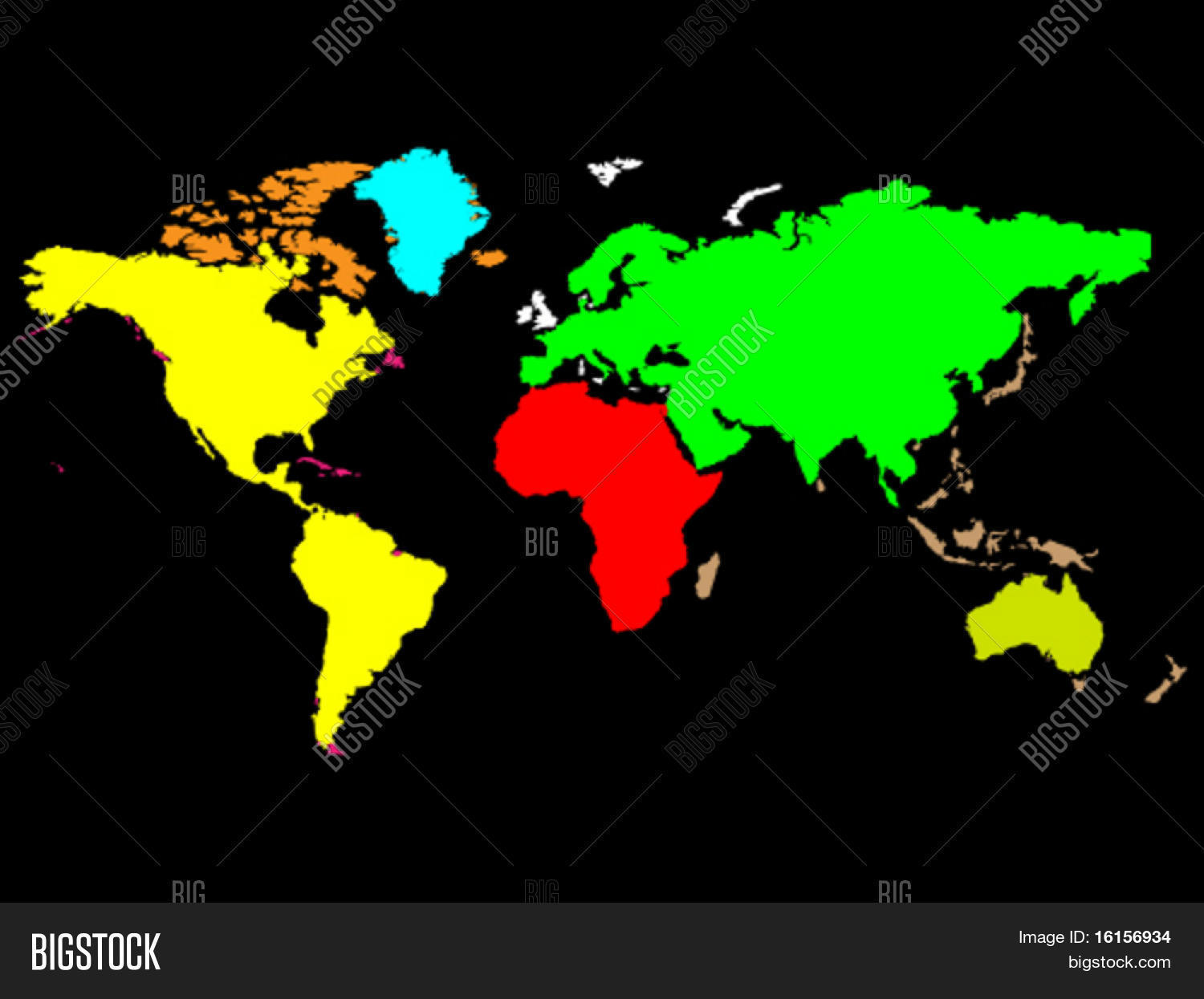 Colorful World Map Vector & Photo (Free Trial) | Bigstock