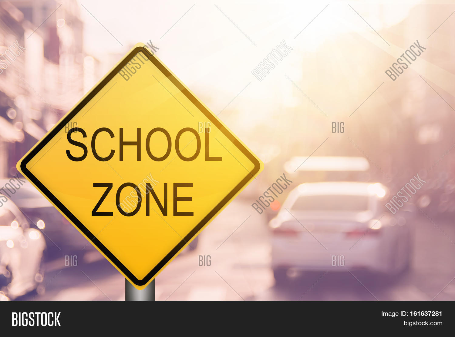 School Zone Warning Image & Photo (Free Trial) | Bigstock