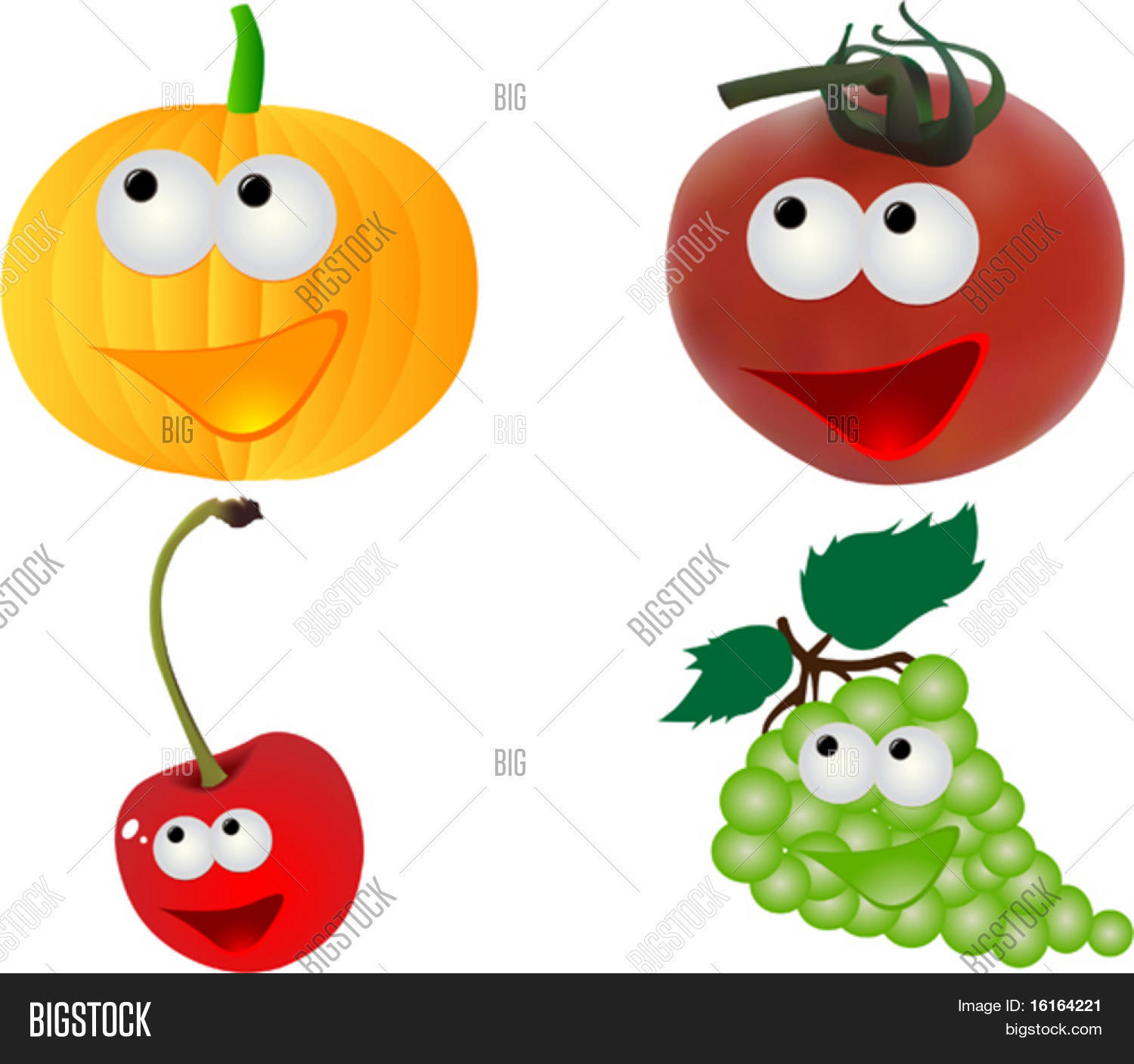 Funny Fruits Vector Vector & Photo (Free Trial) | Bigstock