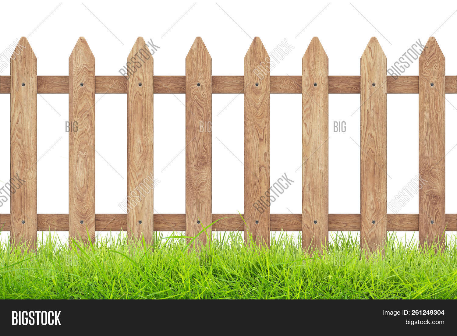 Wooden Fence Grass Image & Photo (Free Trial) | Bigstock