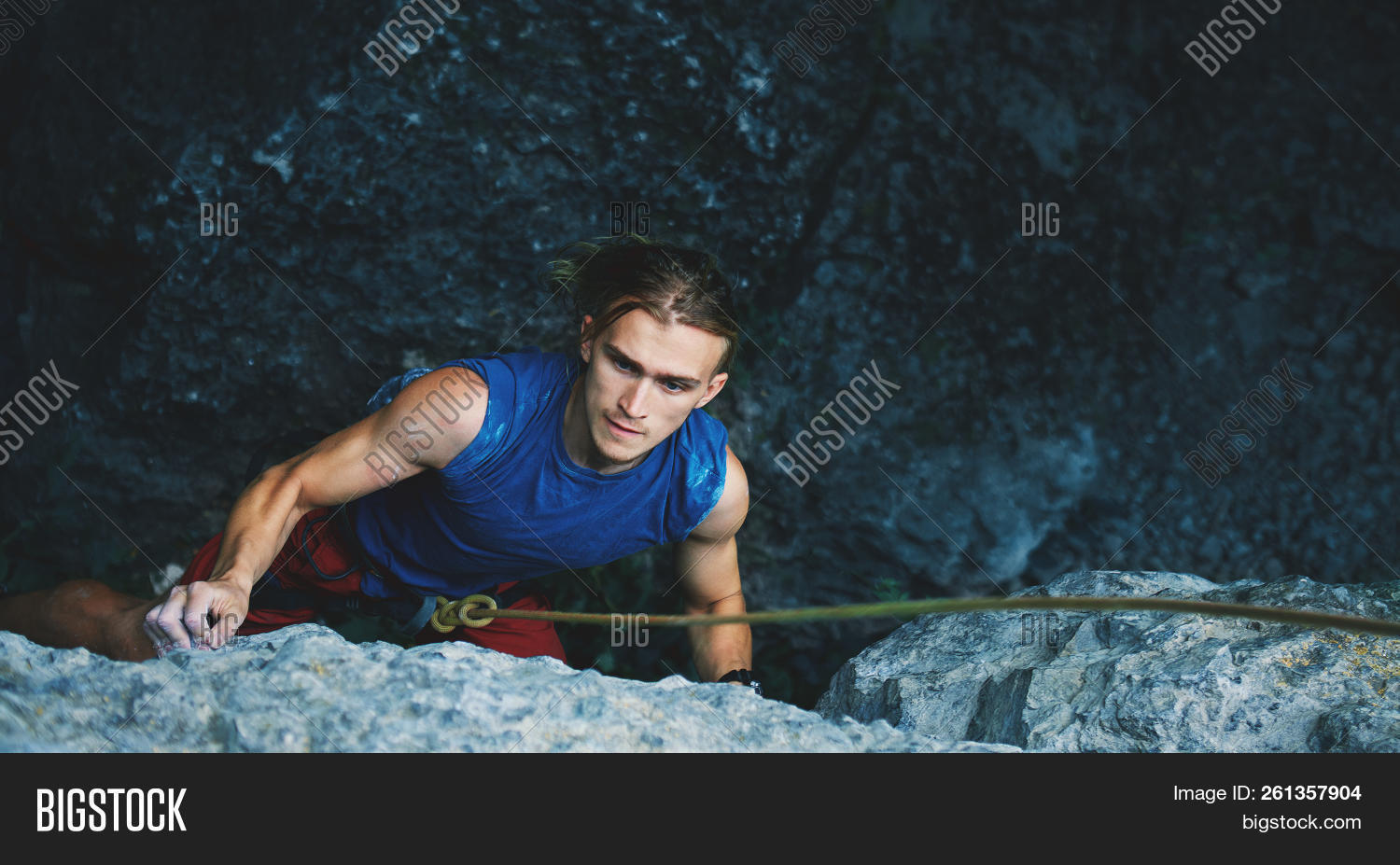 Rock Climbing. Man Image & Photo (Free Trial) | Bigstock