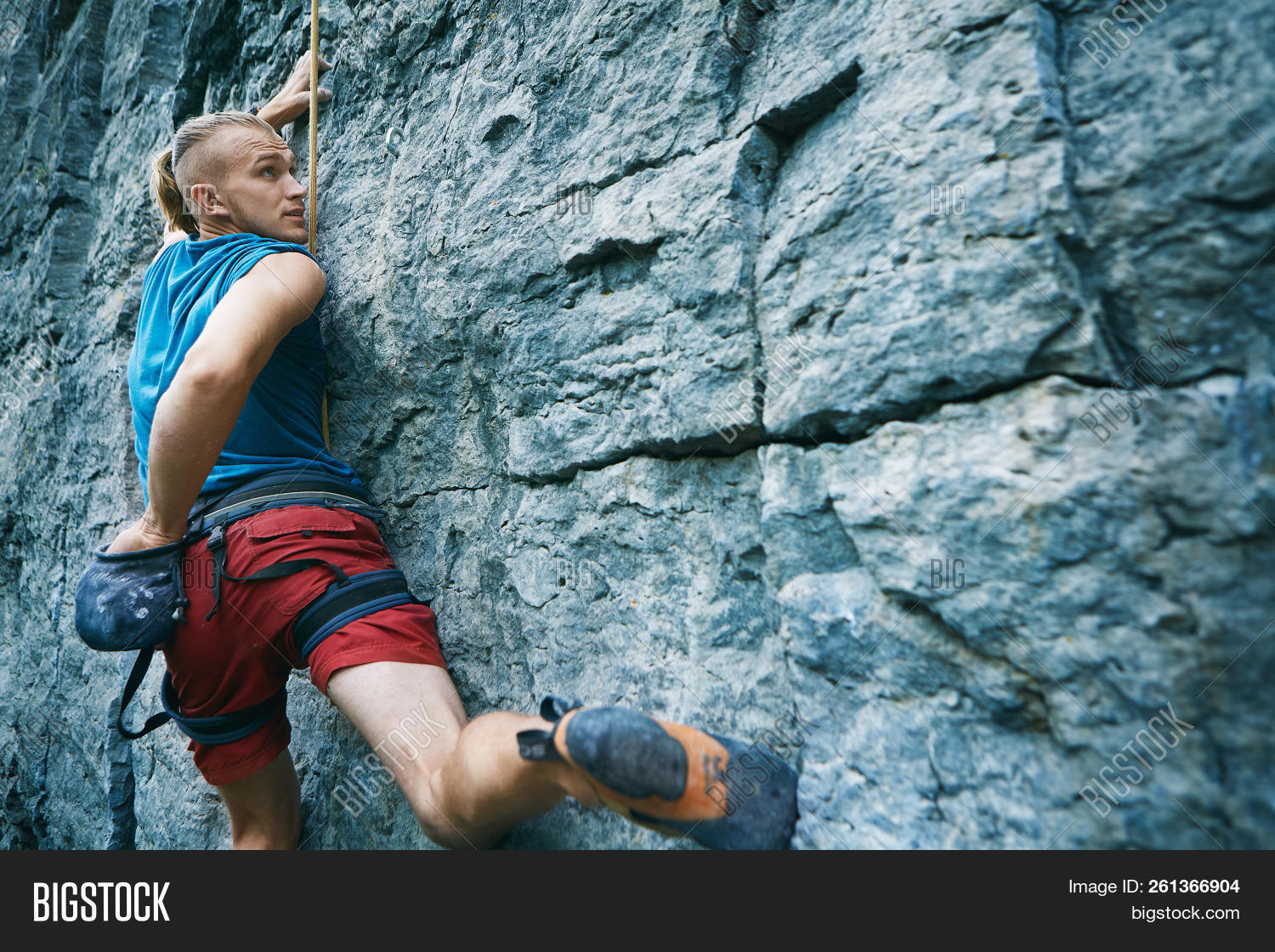 Rock Climbing. Man Image & Photo (Free Trial) | Bigstock