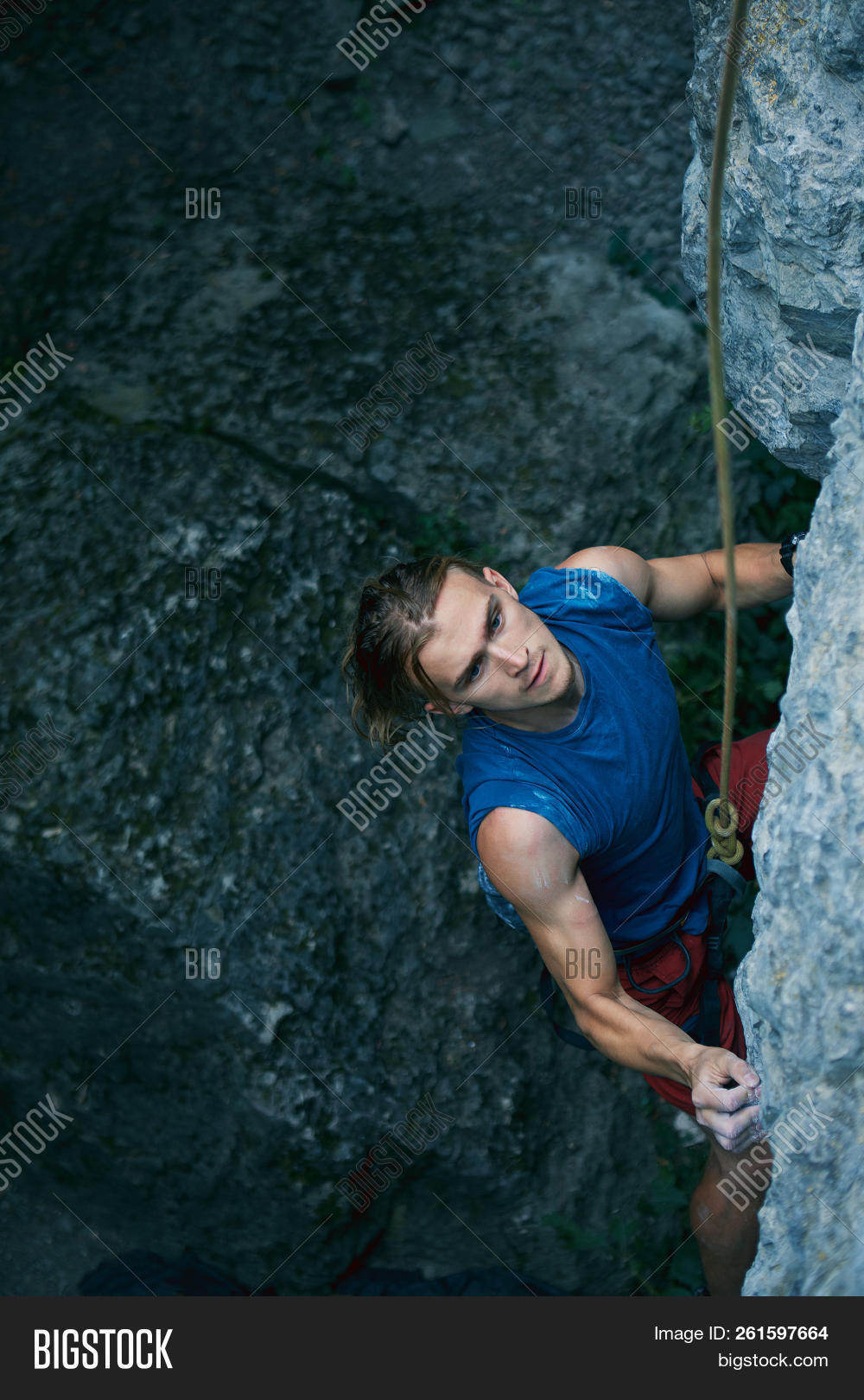 Rock Climbing. Man Image & Photo (Free Trial) | Bigstock