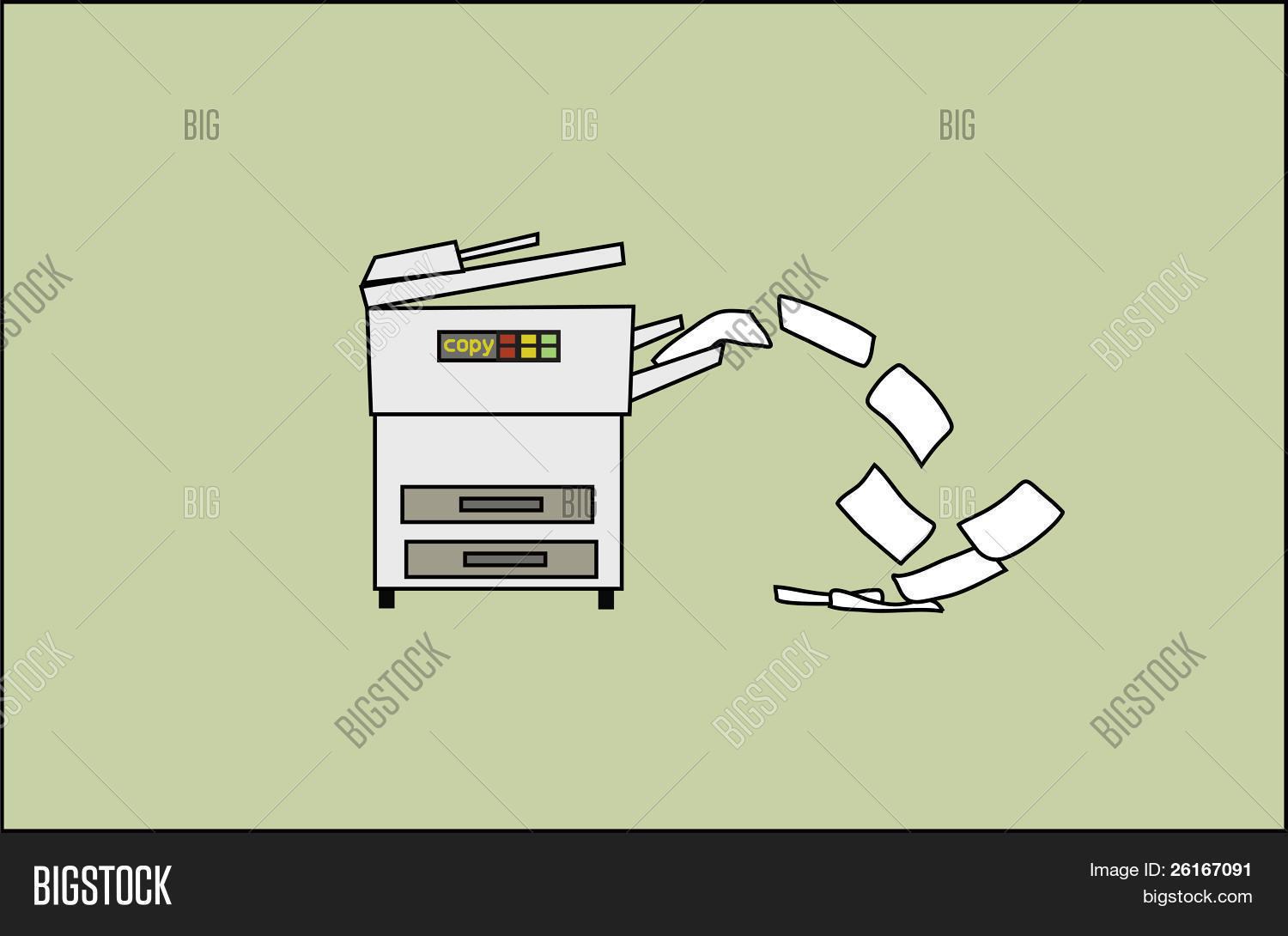 Copy Machine Spitting Vector & Photo (Free Trial) | Bigstock