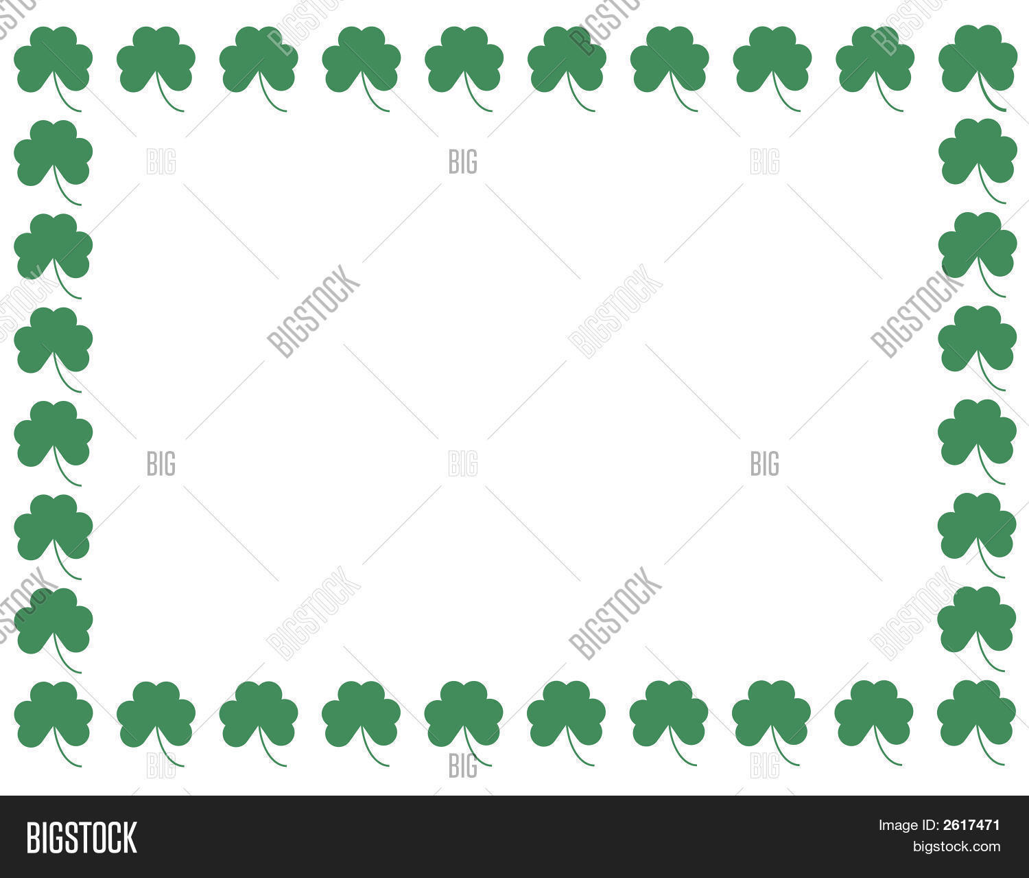 Shamrock Border Vector & Photo (Free Trial) | Bigstock
