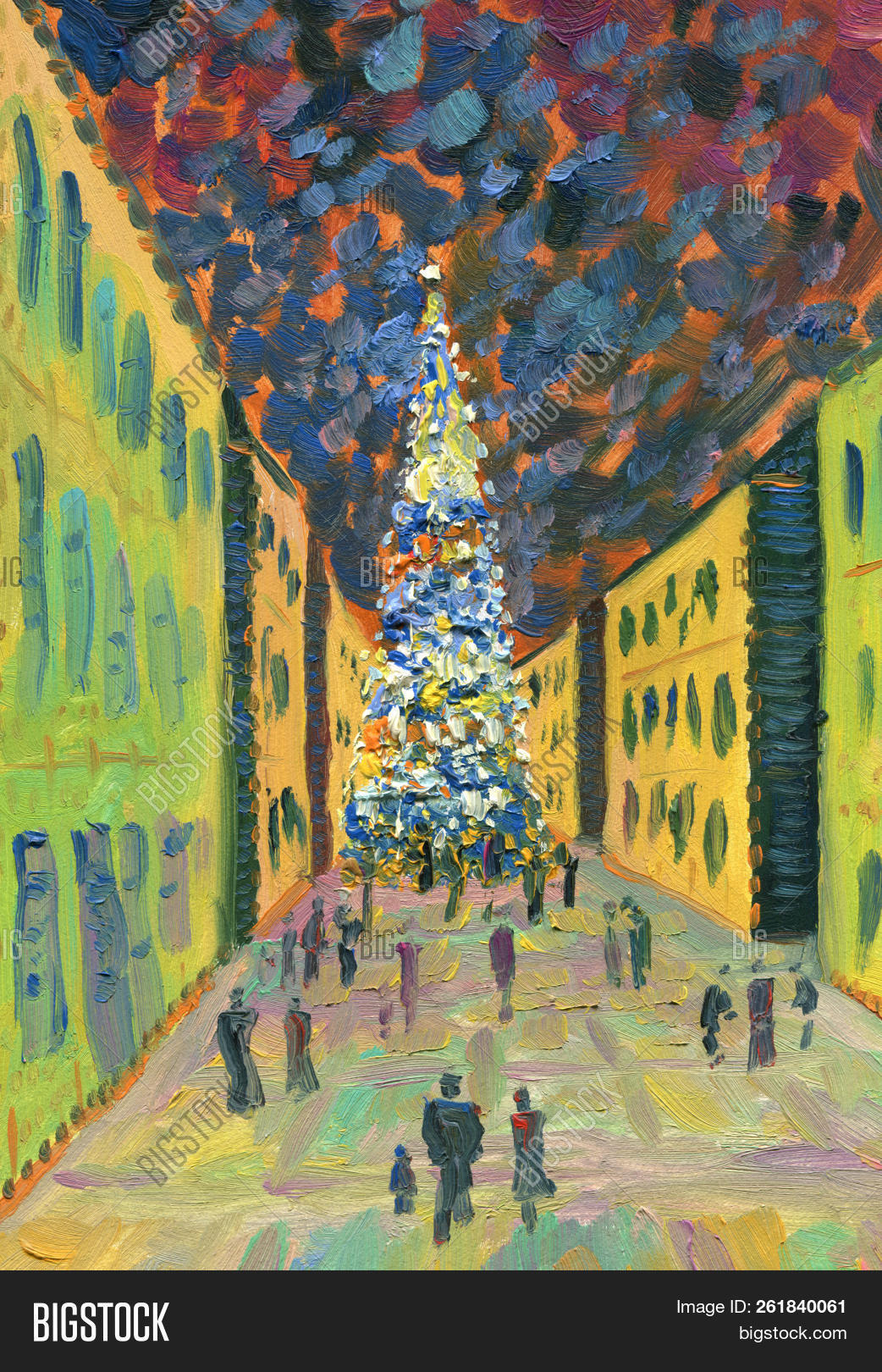 Festive Street Evening Image & Photo (Free Trial) | Bigstock