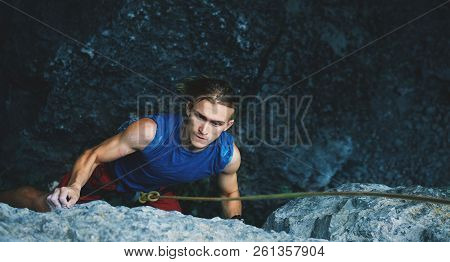 Rock Climbing. Man Image & Photo (Free Trial) | Bigstock