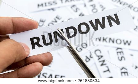 Rundown Text Word Image & Photo (Free Trial) | Bigstock