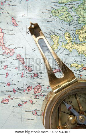 Compass On 1907 Map Image & Photo (Free Trial) | Bigstock