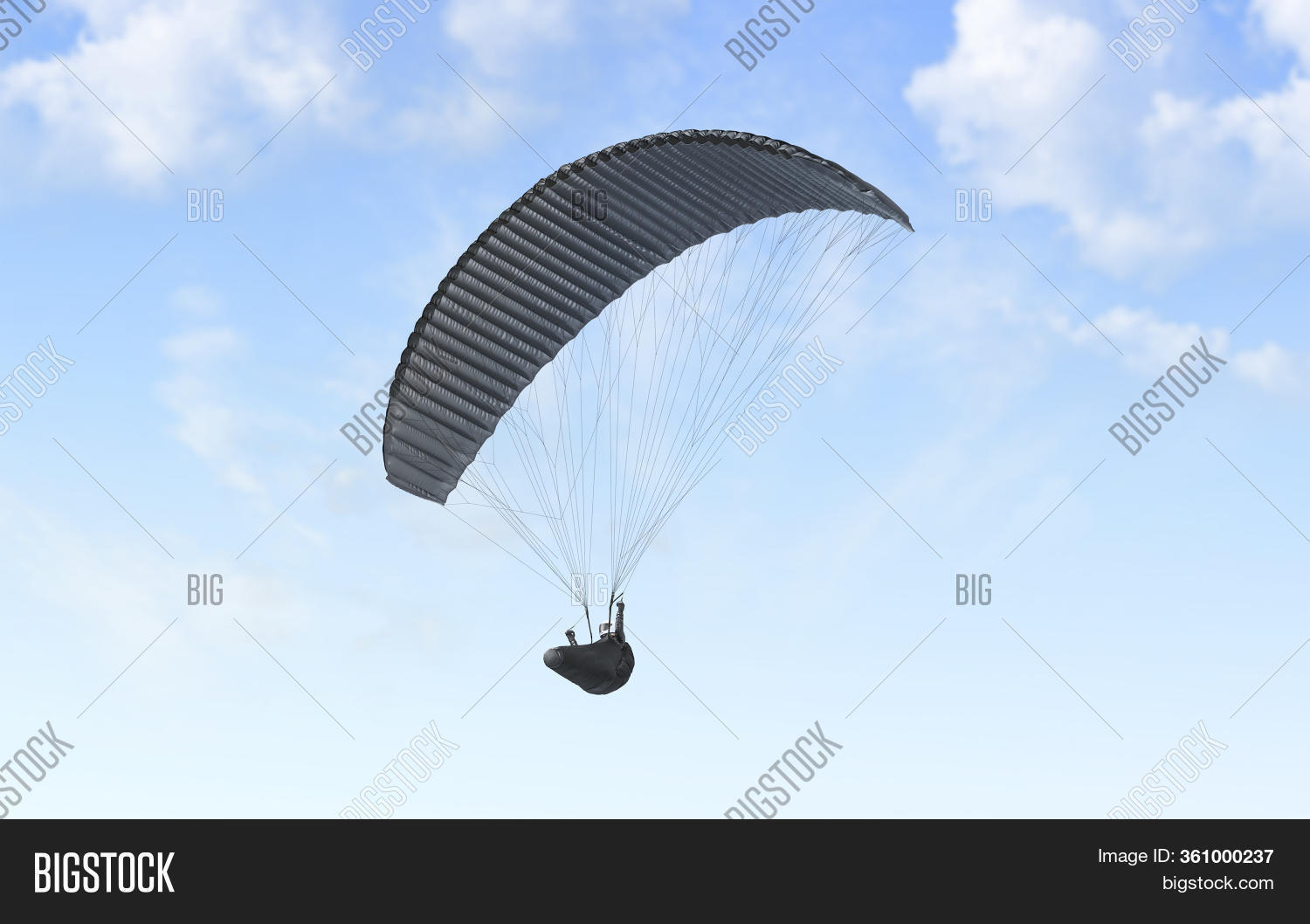 Blank Black Paraglider Image & Photo (Free Trial) | Bigstock