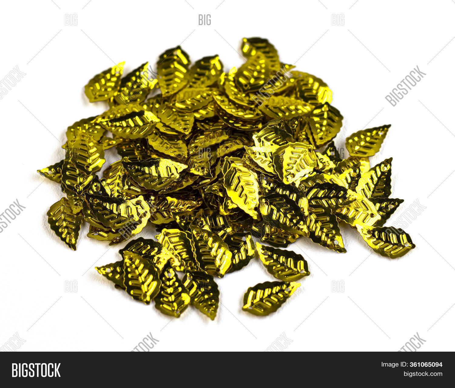 Set Gold Leaves Image & Photo (Free Trial) | Bigstock