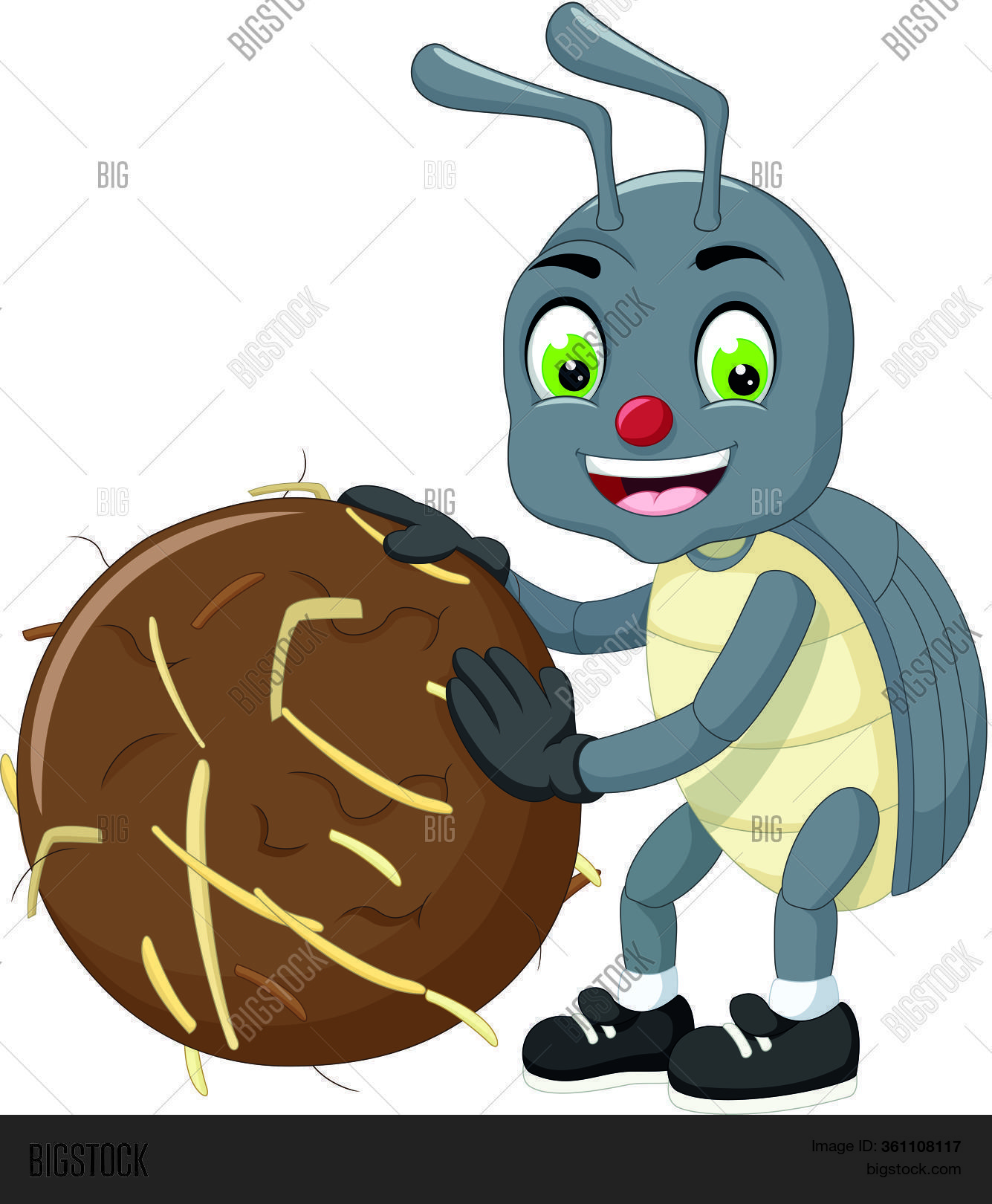Funny Grey Dung Vector & Photo (Free Trial) | Bigstock