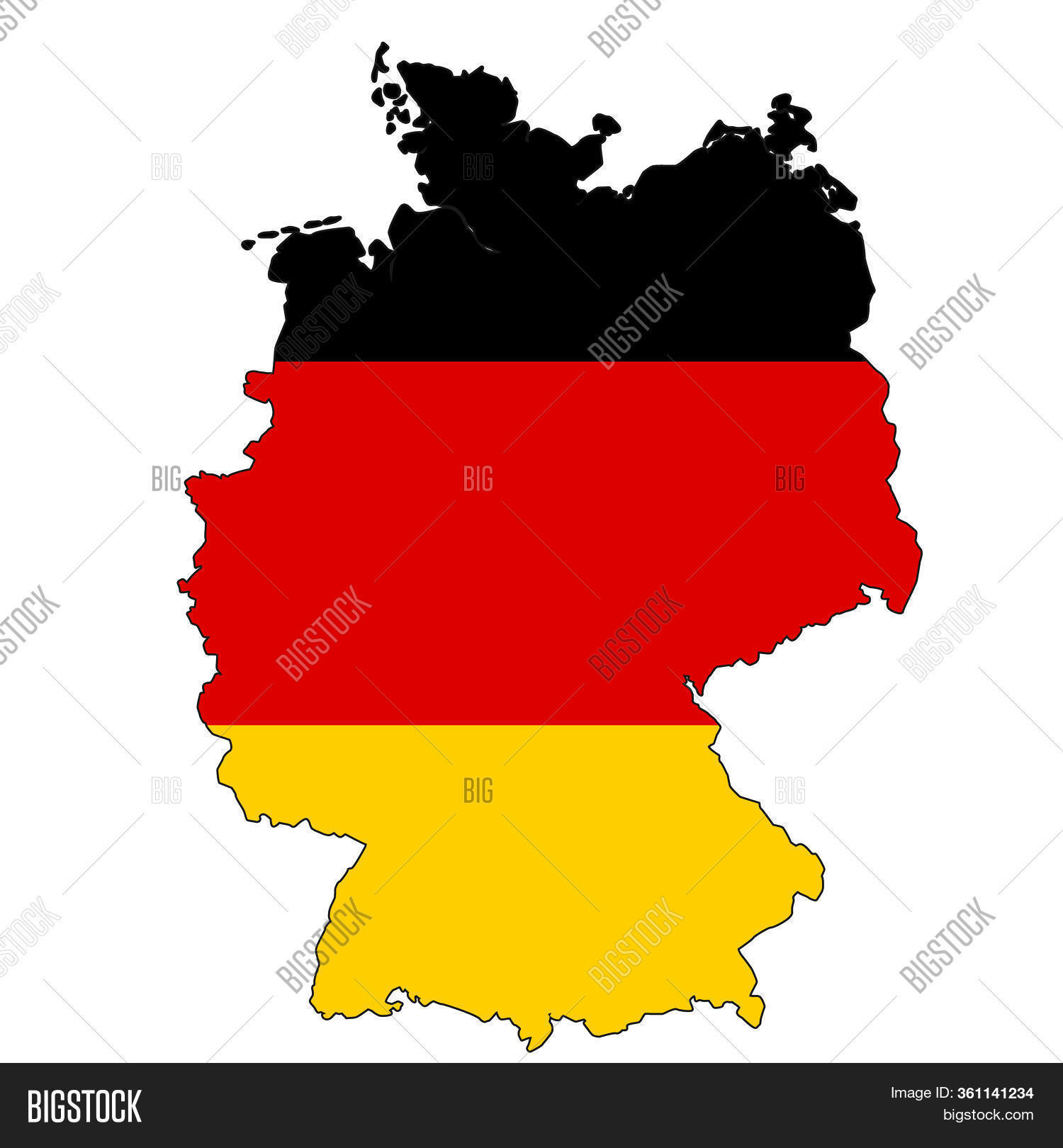 Germany Map Color Image & Photo (Free Trial) | Bigstock