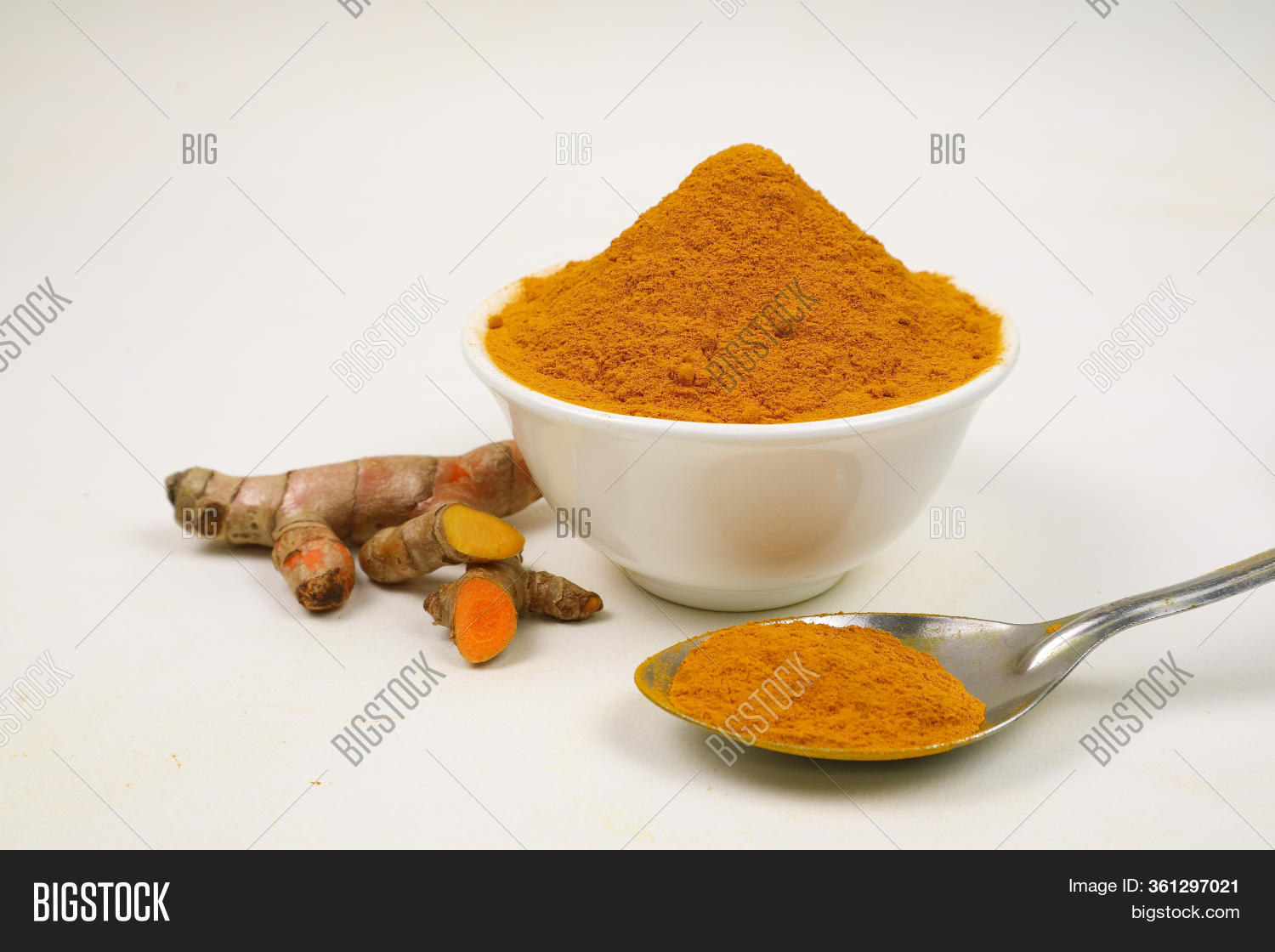 Turmeric Powder White Image & Photo (Free Trial) | Bigstock
