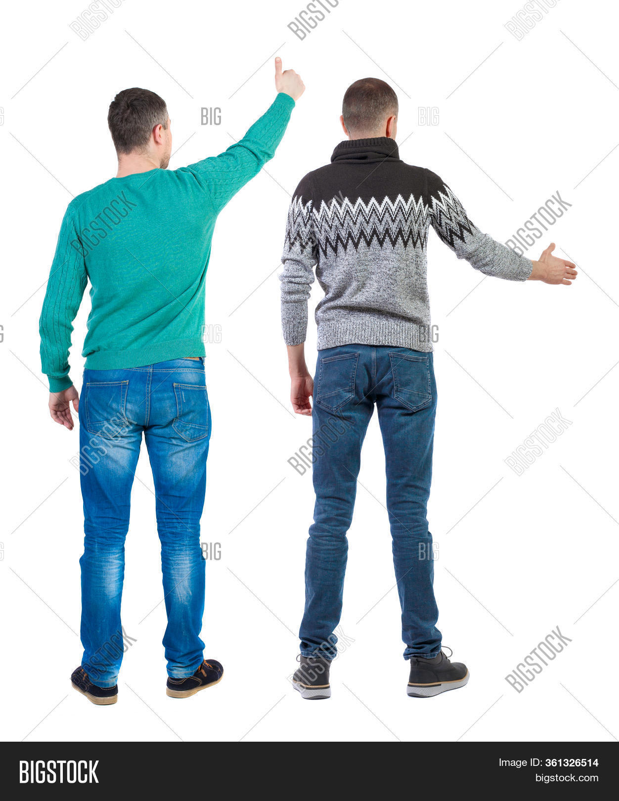 Back View Two Man Image & Photo (Free Trial) | Bigstock