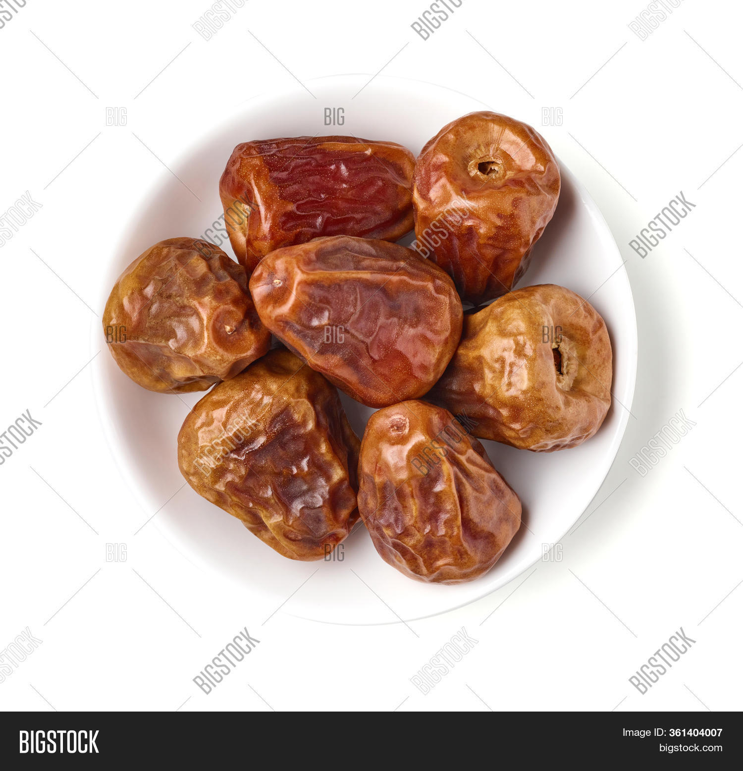 Bowl Dates Isolated On Image & Photo (Free Trial) | Bigstock