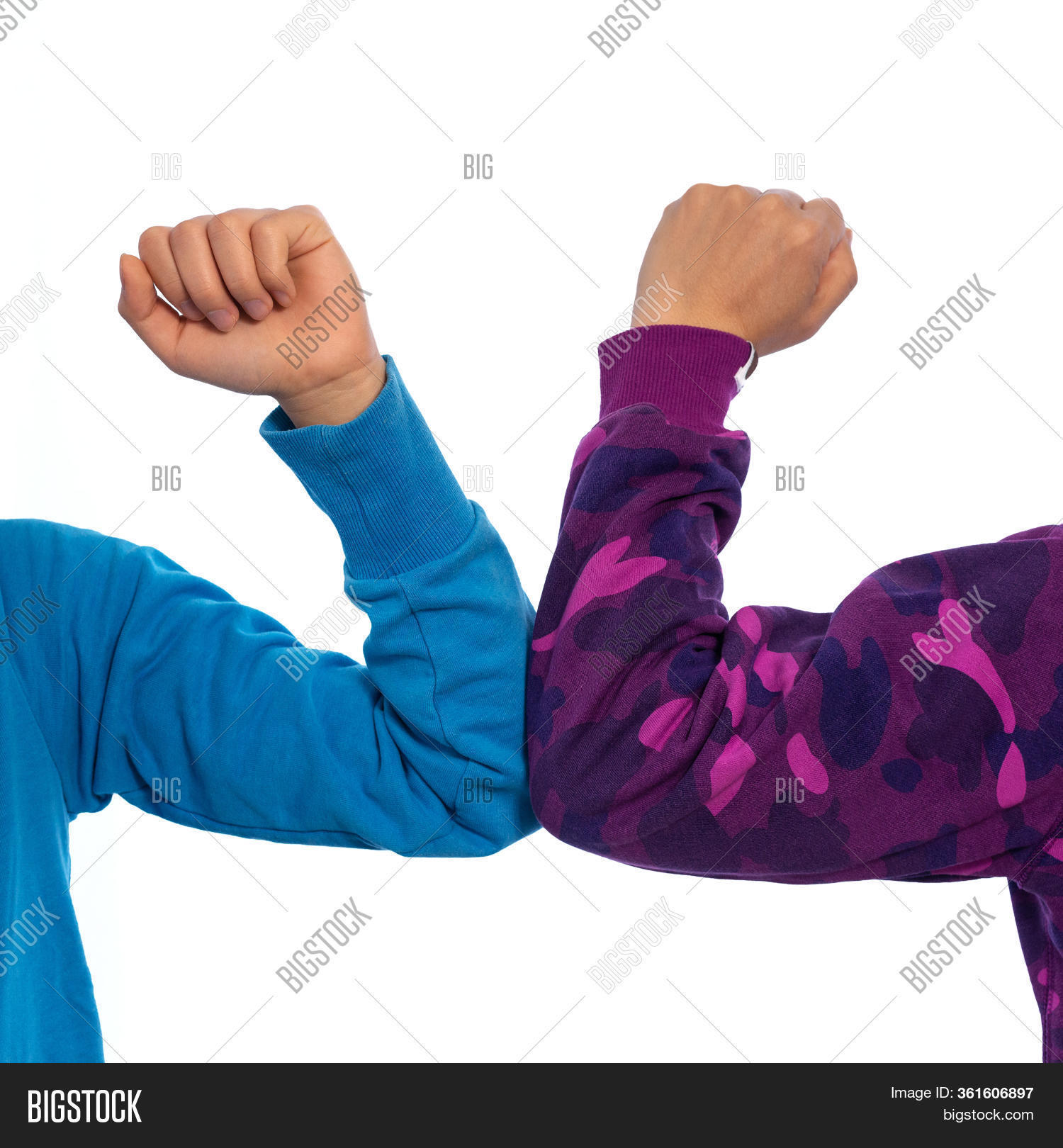 Elbow Bump - New Safe Image & Photo (Free Trial) | Bigstock