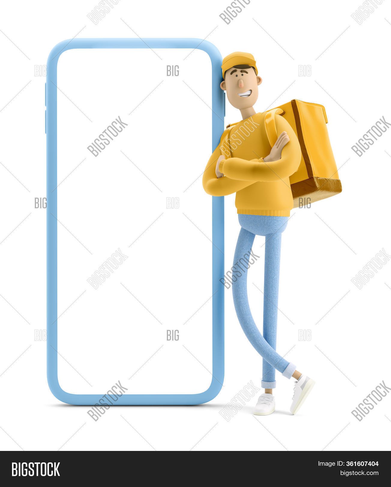 Delivery Guy Yellow Image & Photo (Free Trial) | Bigstock