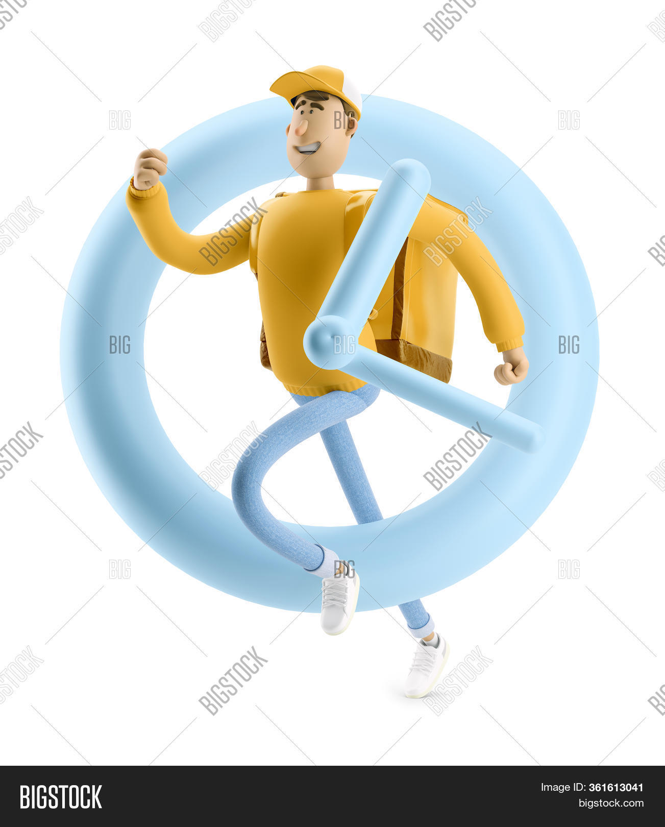 Delivery Guy Yellow Image & Photo (Free Trial) | Bigstock