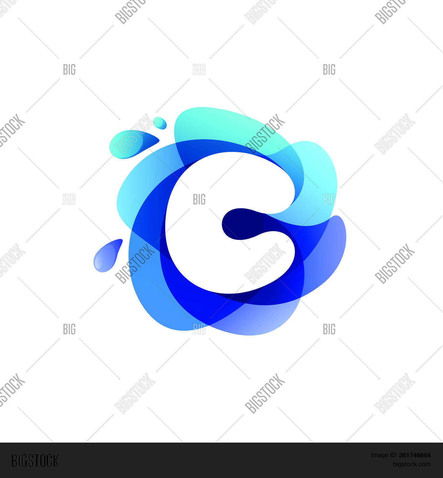 Letter C Pure Water Vector & Photo (Free Trial) | Bigstock