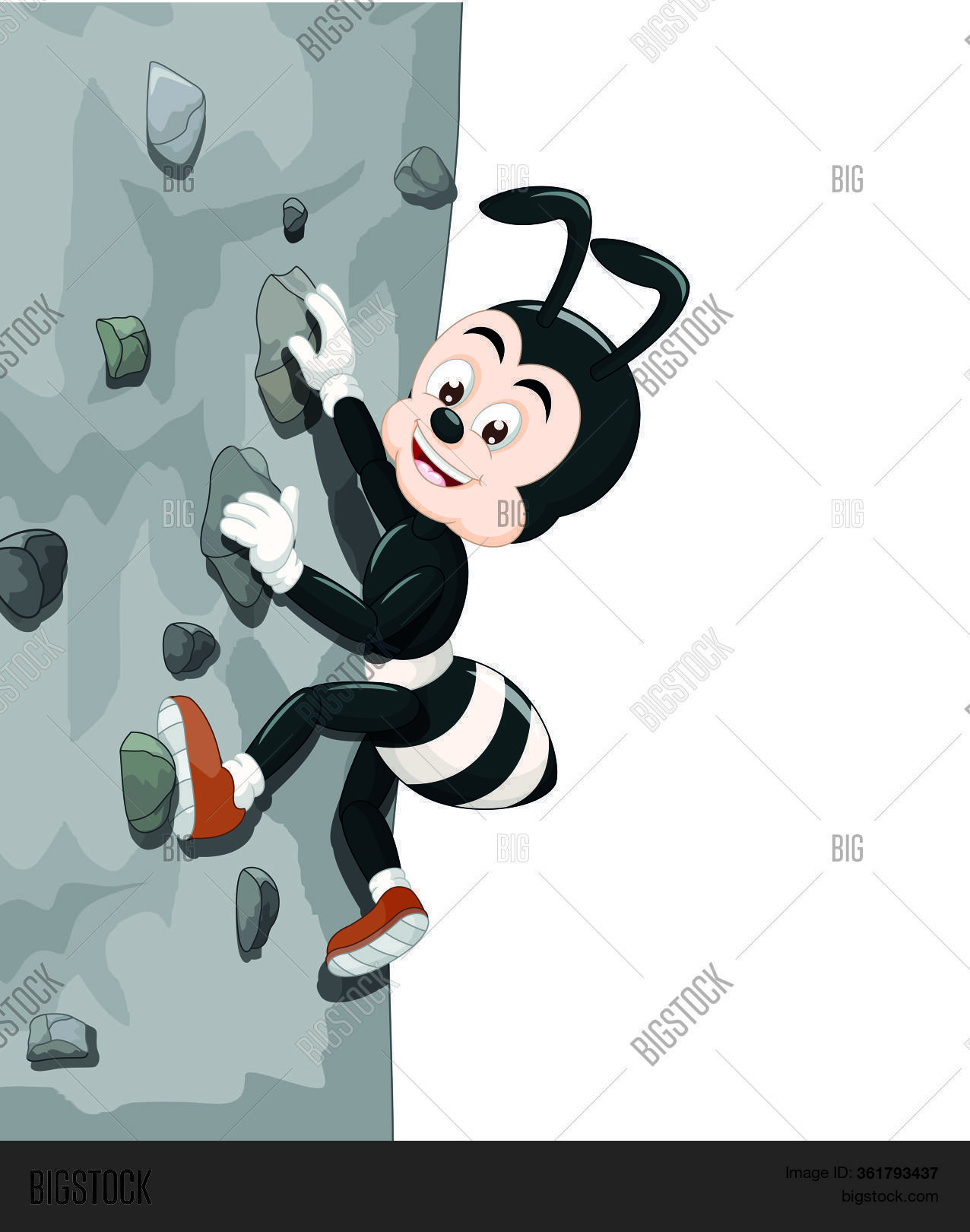Climbing Wall Cartoon